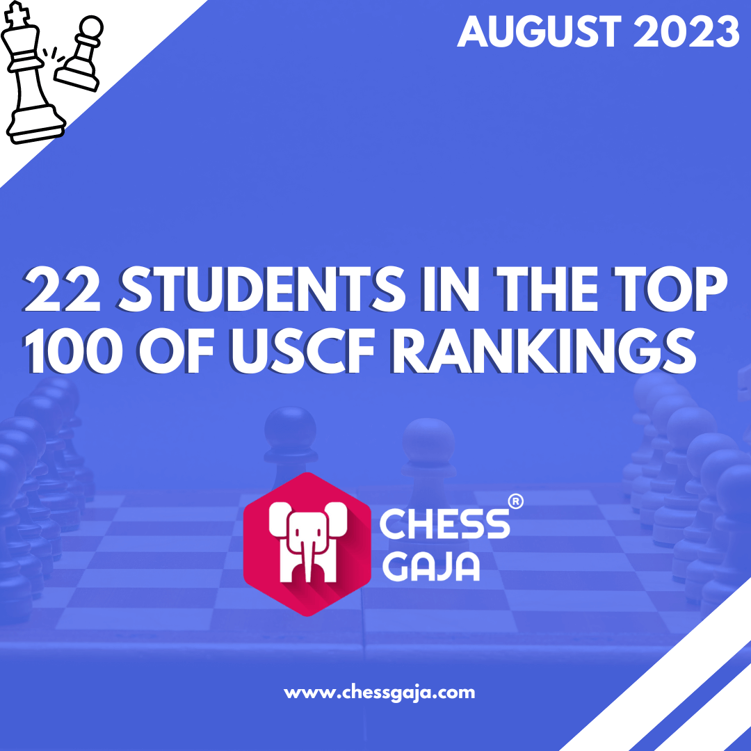 22 Top USCF Ranked Students August2023 Highlights- ChessGaja